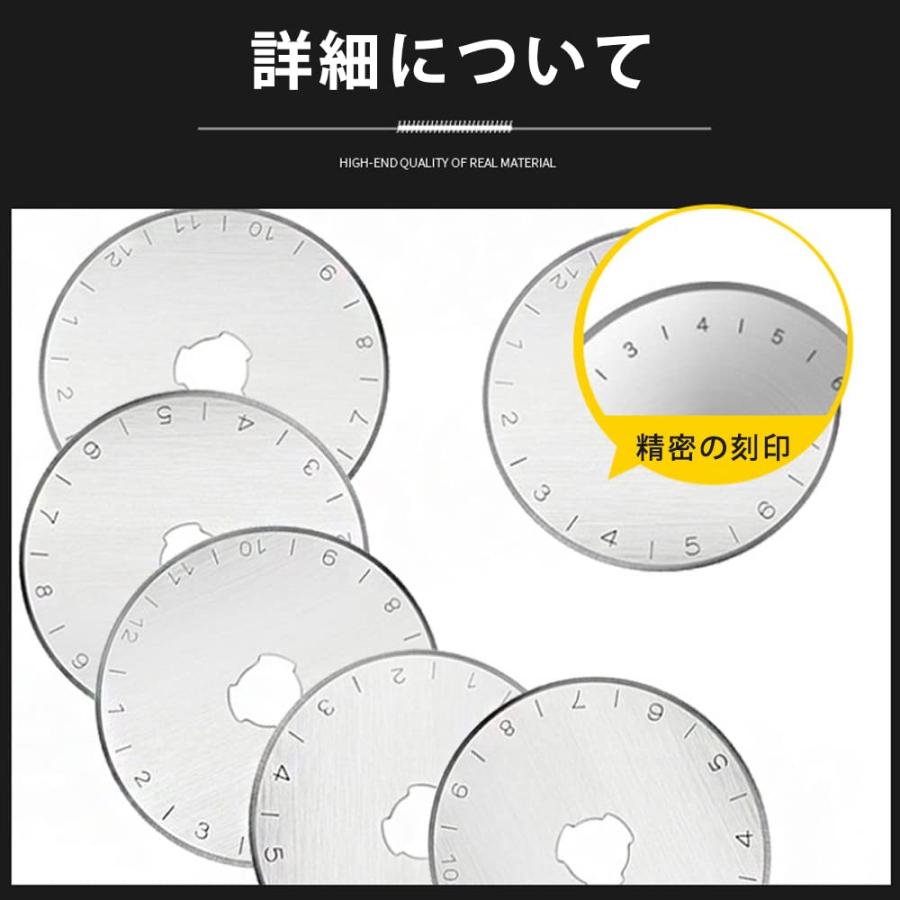 Hicello ロータリーカッター替刃 直径45mmの円形刃 10枚入り ブレード オルファ クロバー などマルカッターに適用 シャープ 切れ味 : SOLVERTEX - 通販 ...