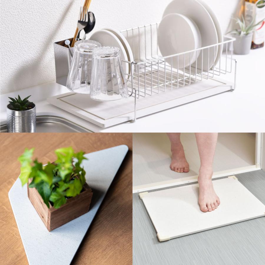 be worth style 水切りトレイ モイストレイ 突っ張りタイプ KAWAKI カワキ ST-345002S/水切りラック シンク渡しタイプ 専用トレイ 珪藻土 ビーワースセレクション ...