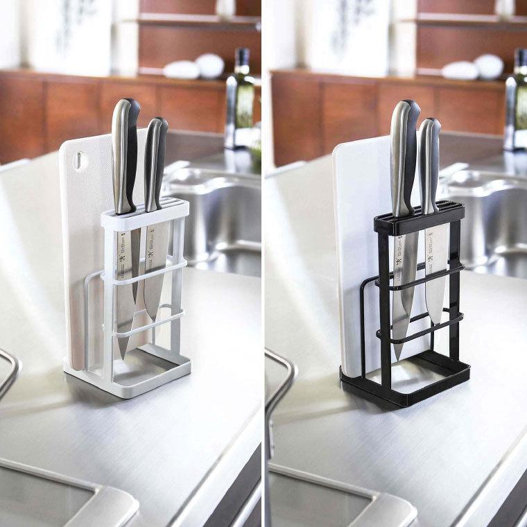 tower 山崎実業 まな板スタンド カッティングボード＆ナイフスタンド タワー キッチン 公式 ホワイト/ブラック 6775 6776 送料無料 : ソムリエ@ギフト Yahoo ...