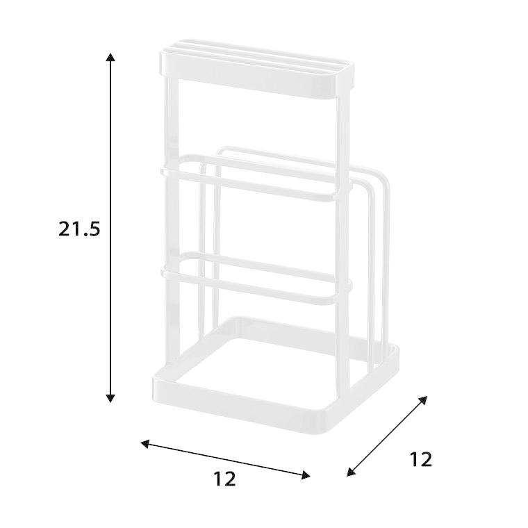 tower 山崎実業 まな板スタンド カッティングボード＆ナイフスタンド タワー キッチン 公式 ホワイト/ブラック 6775 6776 送料無料 : ソムリエ@ギフト Yahoo ...