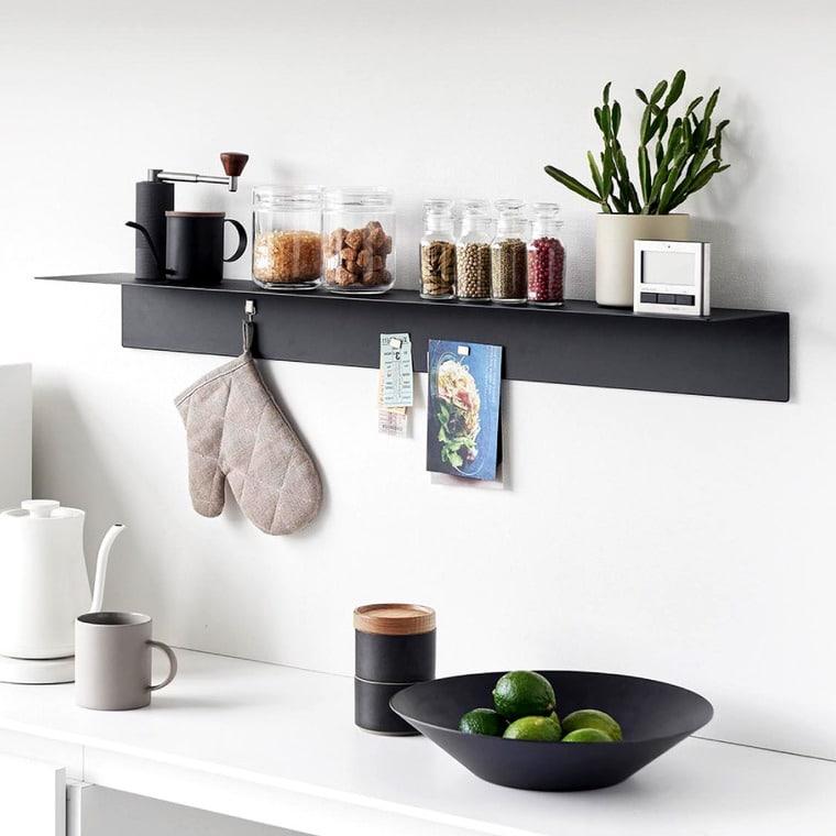 tower 山崎実業 マグネットが付くウォールラックW90 タワー 収納 公式 石こうボード壁対応 1931 1932 ホワイト ブラック 送料無料 / 幅90cm : ソムリエ@ギフト ...