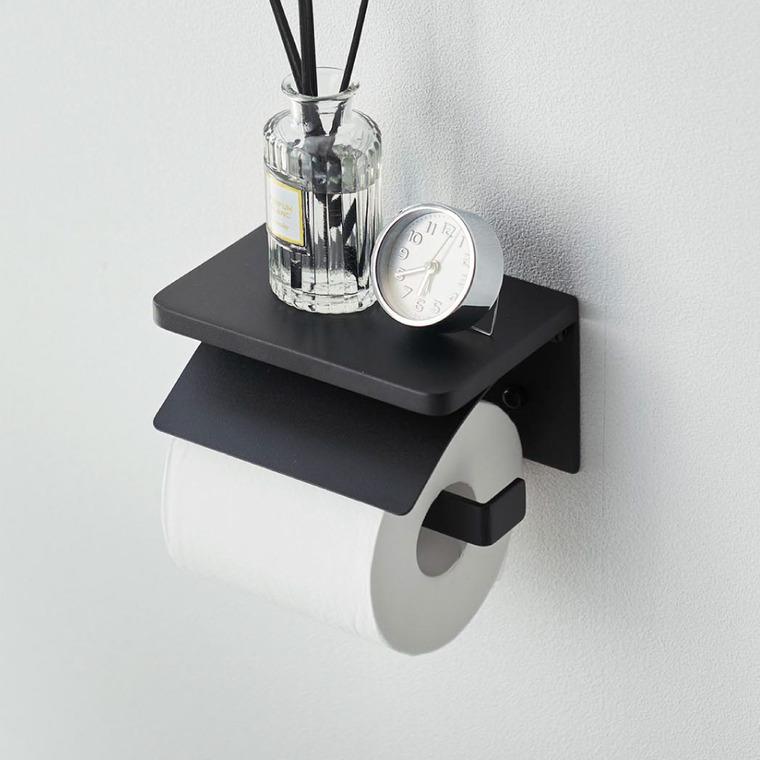 tower 山崎実業 ウォールトイレットペーパーホルダー タワー 石こうボード壁対応 公式 1297 1298 ホワイト ブラック 送料無料 / 1連 シングル 収納 : ソムリエ@ギフト ...