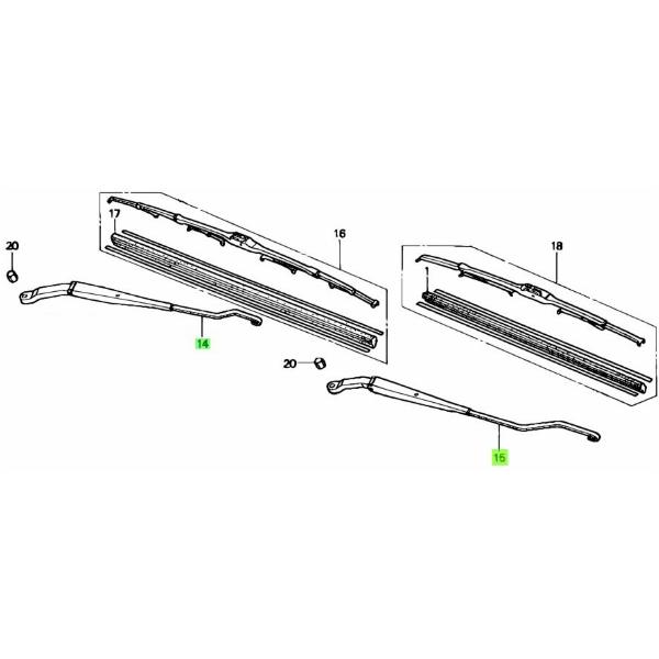 ★ ホンダ 純正 新品 シビック EK9 EK4 EK3 EK2 ワイパーアーム 左右セット : Global JDM Auto Yahoo!店 - 通販 - Yahoo!ショッピング