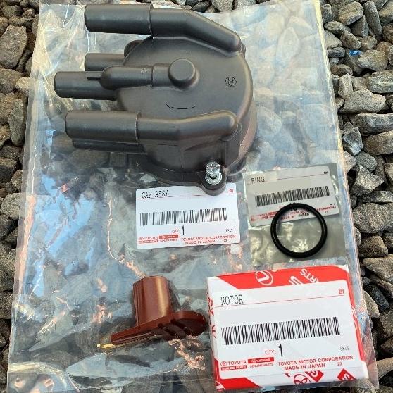 ★ トヨタ 純正 新品 MR2 AW11 デストリビューターキャップ+ローター+Oリング+デスビ取り付けのOリング 4点セット ...