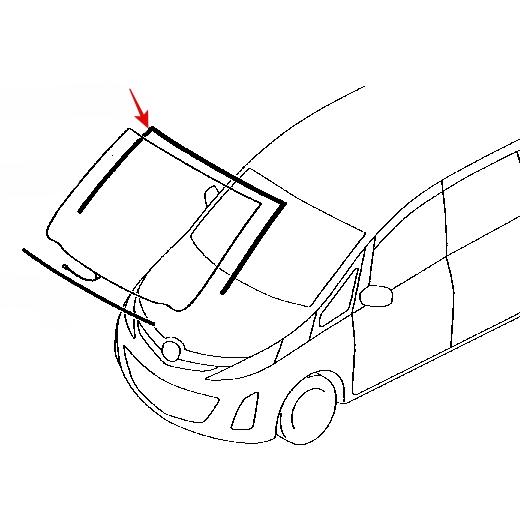 ★ マツダ 純正 新品 ビアンテ CCFFW フロント ガラス モール Windshield molding Biante MAZDA : Global JDM Auto Yahoo!店 ...