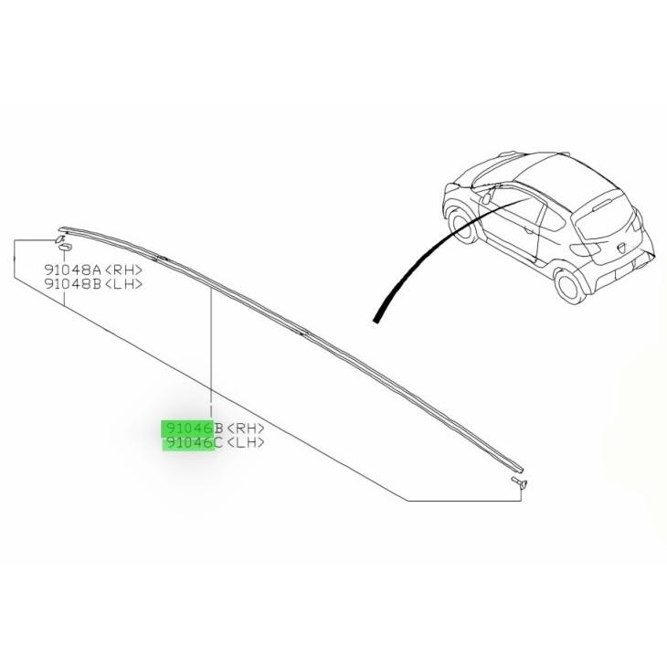 ★ スバル 純正 新品 RJ1 RJ2 R1 ルーフモール 左右セット モールディング 3ドアワゴン SUBARU : Global JDM Auto Yahoo!店 - 通販 - Yahoo ...