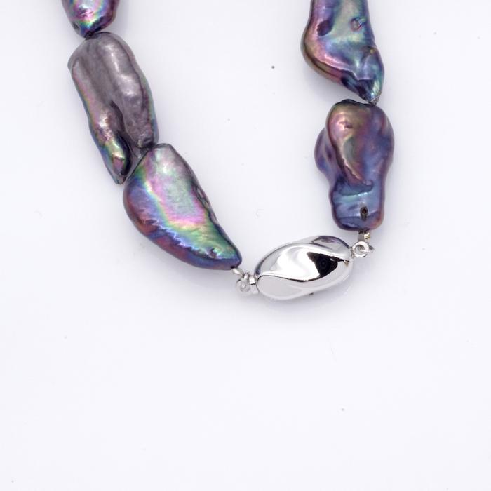 淡水パールネックレス ブラック系 バロック ギフト プレゼント : 園田真珠 ヤフーショッピング店 - 通販 - Yahoo!ショッピング