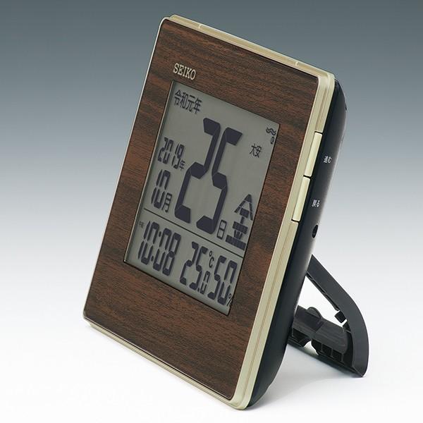 SEIKO セイコー 電波 デジタル時計 SQ442B 和暦表示 掛置兼用 温度湿度 木目調 名入れ : 時計のソフィアス ヤフー店 - 通販 - Yahoo!ショッピング