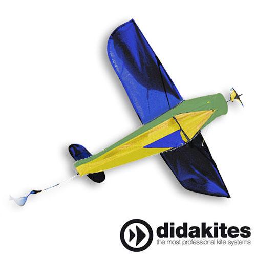 Didakites SKYKITE スカイカイト 飛行機 イエローブルー ベルギー製 カイト 凧揚げ 凧上げ : ソプラノYahoo!店 ...