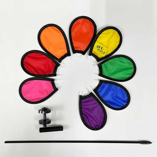Didakites ウインドミル レインボーフラワー 虹色 花びら ウインドスピナー 風車 かざぐるま ガーデニング ベルギー製 : ソプラノ ...