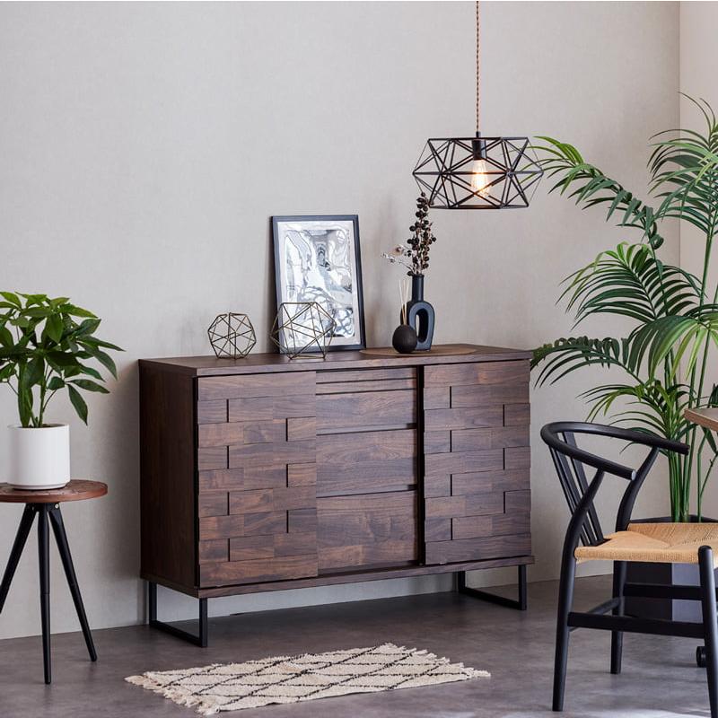 キャビネット 120cm リビングボード サイドボード 収納 ナチュラル ブラウン 引き出し おしゃれ 北欧風 モダン 国産 大川家具 完成品 0549 : Living&Journey ...