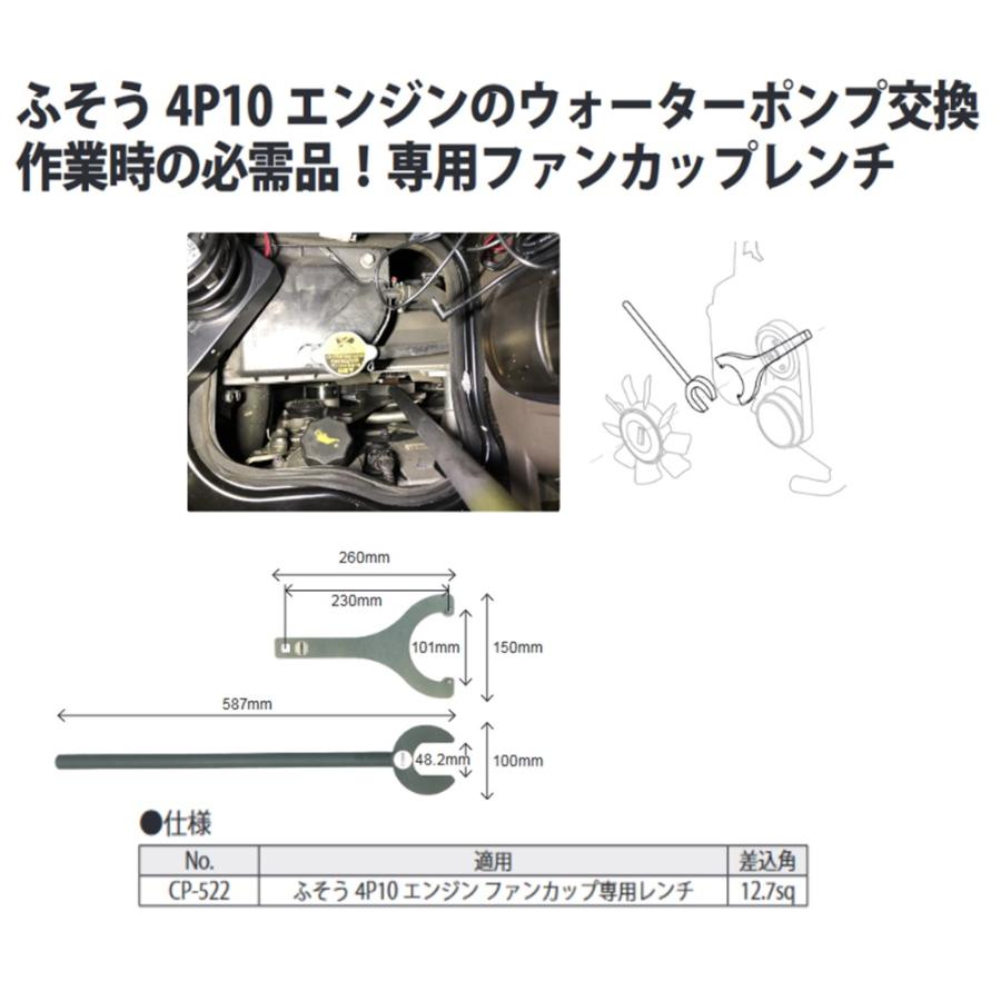 HASCO CP-522 ファンカップリングレンチセット 4P10エンジン用 新品 : CarParts SORA(適格請求書対応) - 通販 - Yahoo!ショッピング