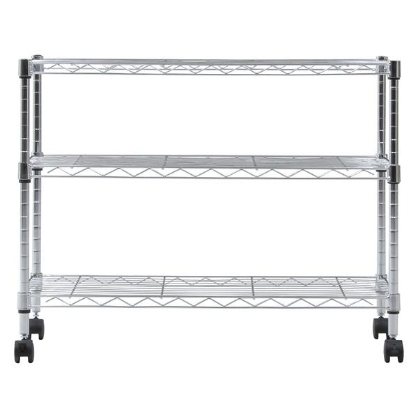 メタルTVラック3段 MTV-3CR W750×D350×H580 金属 ラック テレビ台 キャスター付き 収納 不二貿易 インテリア家具 法人様限定 : 91784 : DELTA オフィス ...