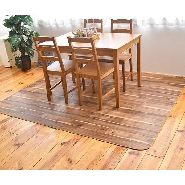 ダイニングラグ 木目 撥水 グランアカシア 約182cm×260cm E2187 日本製 ダイニングラグ 防水 クッションフロア はっ水 抗菌ラグ :scr-granacacia-003 ...