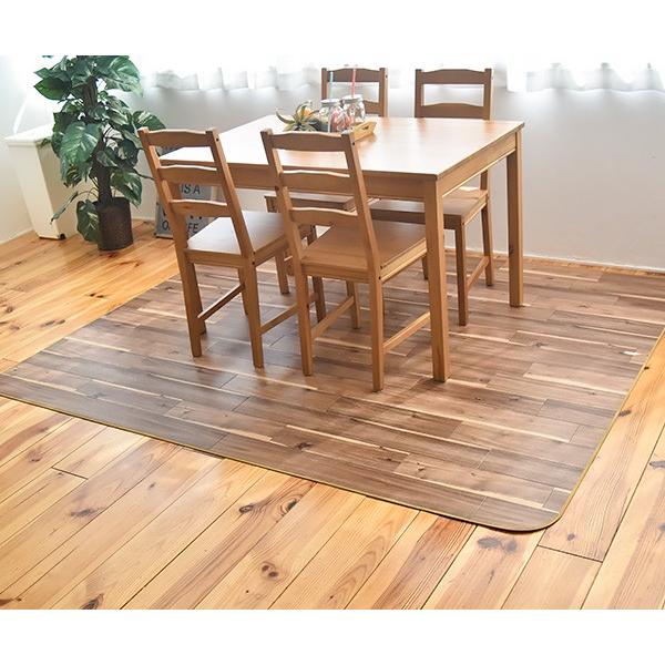 （受注生産）ダイニングラグ 撥水 グランアカシア 182cm×170〜200cm（E2186・E2187）日本製 ダイニングラグ 抗菌ラグ キッチン はっ水 撥水 ラグ :scr ...