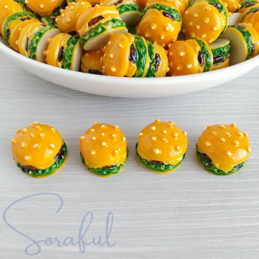 デコパーツ チーズバーガー ハンバーガー ミニチュア 貼り付けパーツ 4個 D-0619 : ソラフルキッズ - 通販 - Yahoo!ショッピング