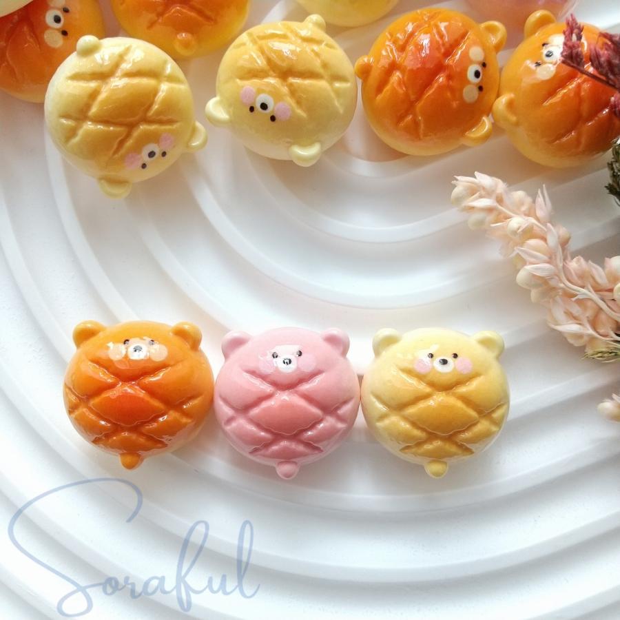 デコパーツ メロンパンなくまちゃん 貼り付けパーツ 4個 D-0645 : ソラフルキッズ - 通販 - Yahoo!ショッピング