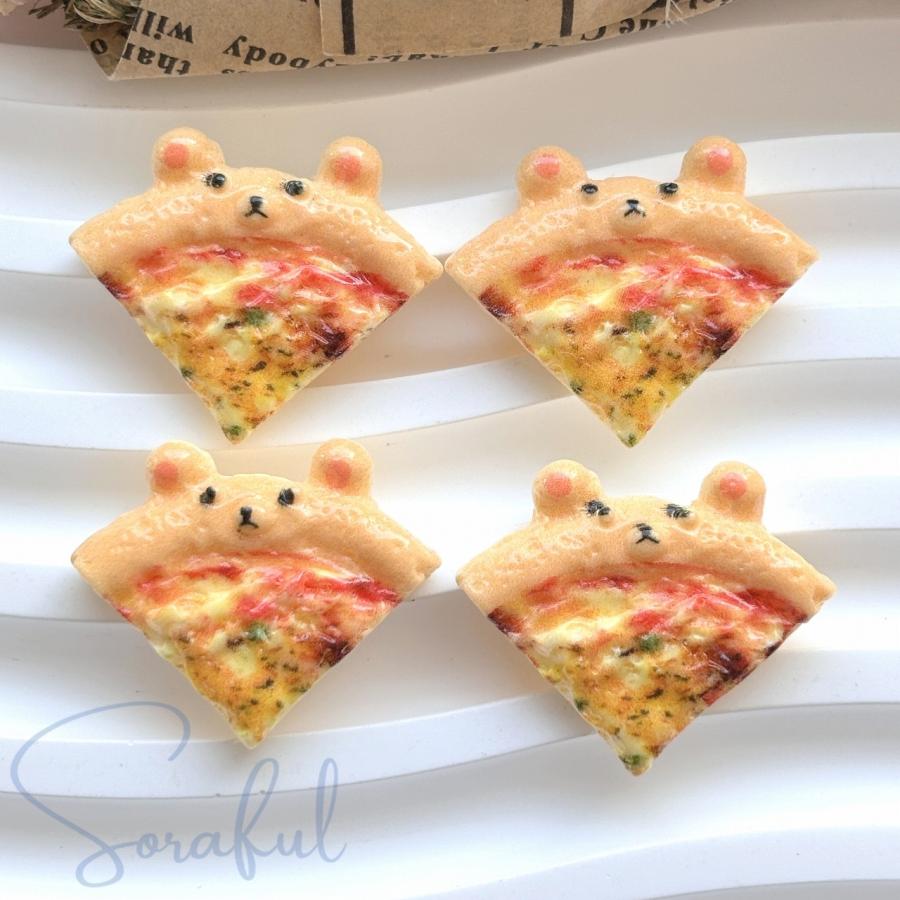 デコパーツ おいしそうなクマちゃんピザ くま ピザ 4個 D-0698 : ソラフルキッズ - 通販 - Yahoo!ショッピング