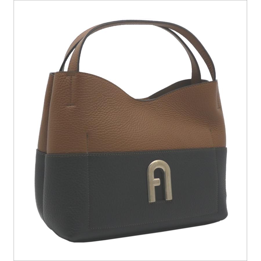 FURLA フルラ PRIMULAショルダーバッグ S NERO+COGNAC h FURLA フルラ PRIMULAショルダーバッグ S NERO+COGNAC h