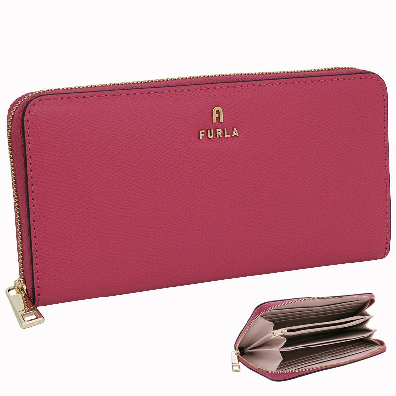 FURLA（フルラ） Furla Camelia ジップアラウンド XL VELVET PINK+COROLLA int. ピンク ...