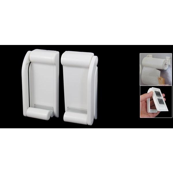 uxcell ティッシュホルダー ティッシュボックス トイレットペーパー プラスチック マグネット ブラケット ホワイト ...