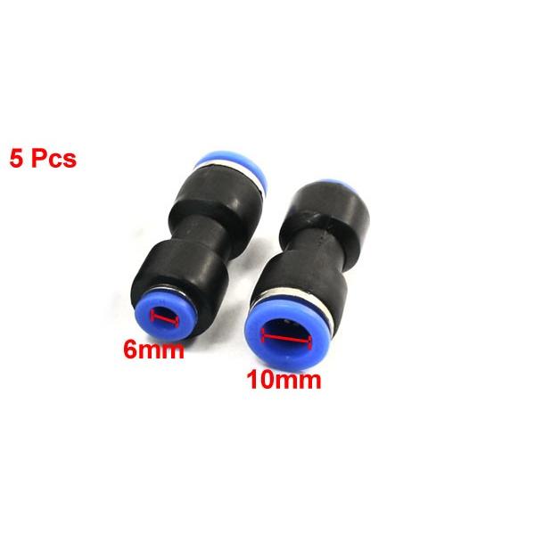 uxcell クイック継手 10mmー6mm 空気圧縮 直線 クイックフィッティング カップリング アダプタ 5個 : ソウテン2号店 ...
