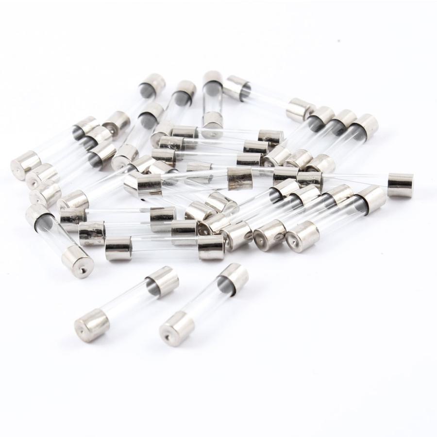 uxcell ガラス管ヒューズ クイック高速ガラス管ヒューズブロー 電子部品 6mm x 30mm F4AL250V 30個入り ...