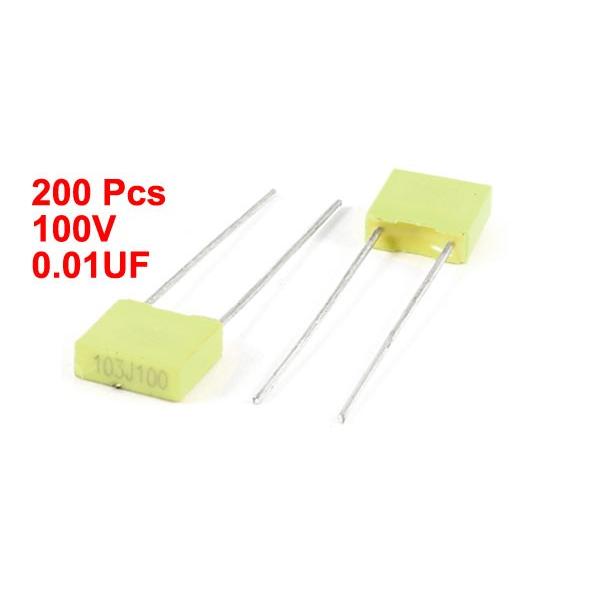 uxcell 補正コンデンサ ラジアルリード 100V 0.01uF 103J100 200枚入り :a14052900ux0351:ソウテン ...