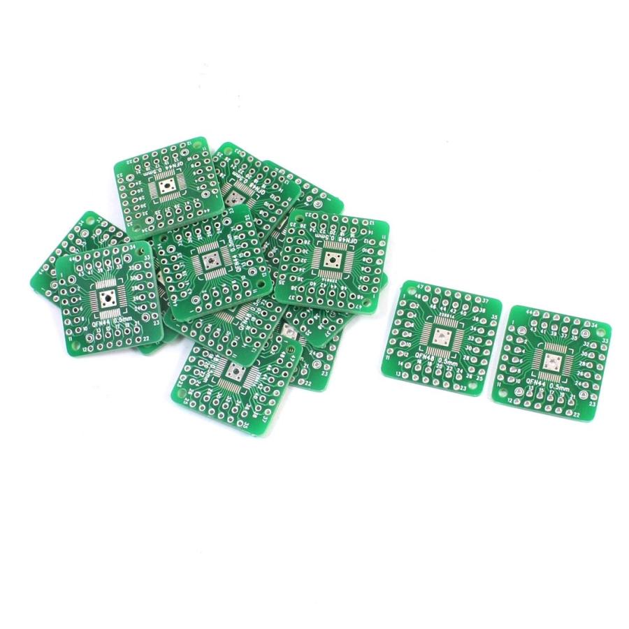 uxcell SMD SMT QFN48 QFN44 to DIP 48/44 基板アダプタ プレート 変換器 ボード 15 個入 : ソウ ...