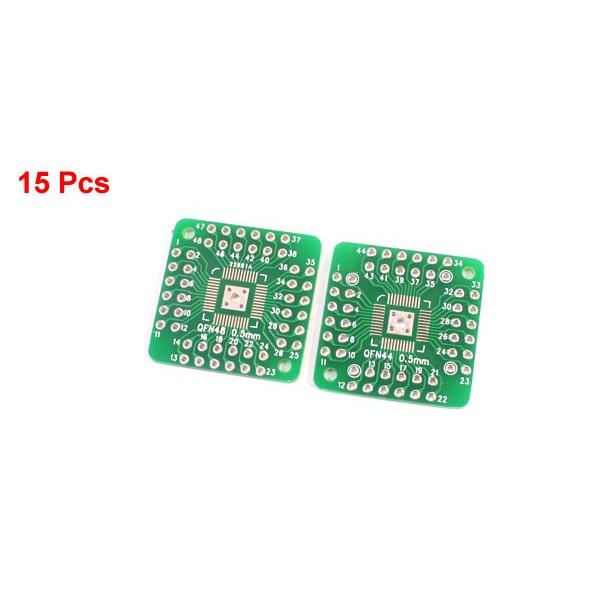 uxcell SMD SMT QFN48 QFN44 to DIP 48/44 基板アダプタ プレート 変換器 ボード 15 個入 : ソウ ...