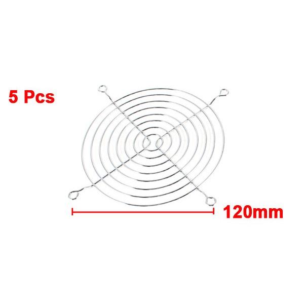 uxcell ハンディ扇風機 ファンフィンガーガード 120mm 12cm PC ケースファン用 グリルプロテクター メタル製 5個 ...