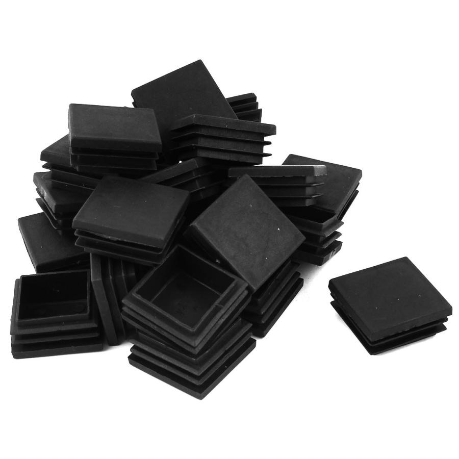 uxcell パイプキャップ スクエアチューブ挿入物 40mm x プラスチック ブラック 24個入り 防塵 : ソウテン2号店 - 通販 ...