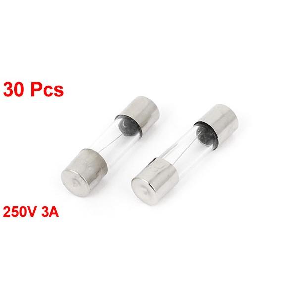 uxcell ガラス管ヒューズ クイック速断カートリッジ 5mmx20mm F3AL250V 250V 3A 30個入り : ソウテン2号店 ...