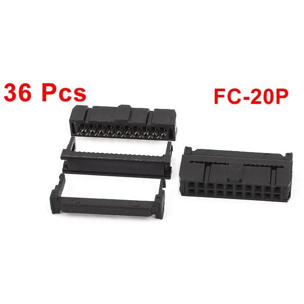 uxcell IDCソケットコネクタ FC-20P 2.54mm メスヘッダー 位置番号 20 行番号 2 36個入り : ソウテン2号店 - 通販 - Yahoo!ショッピング