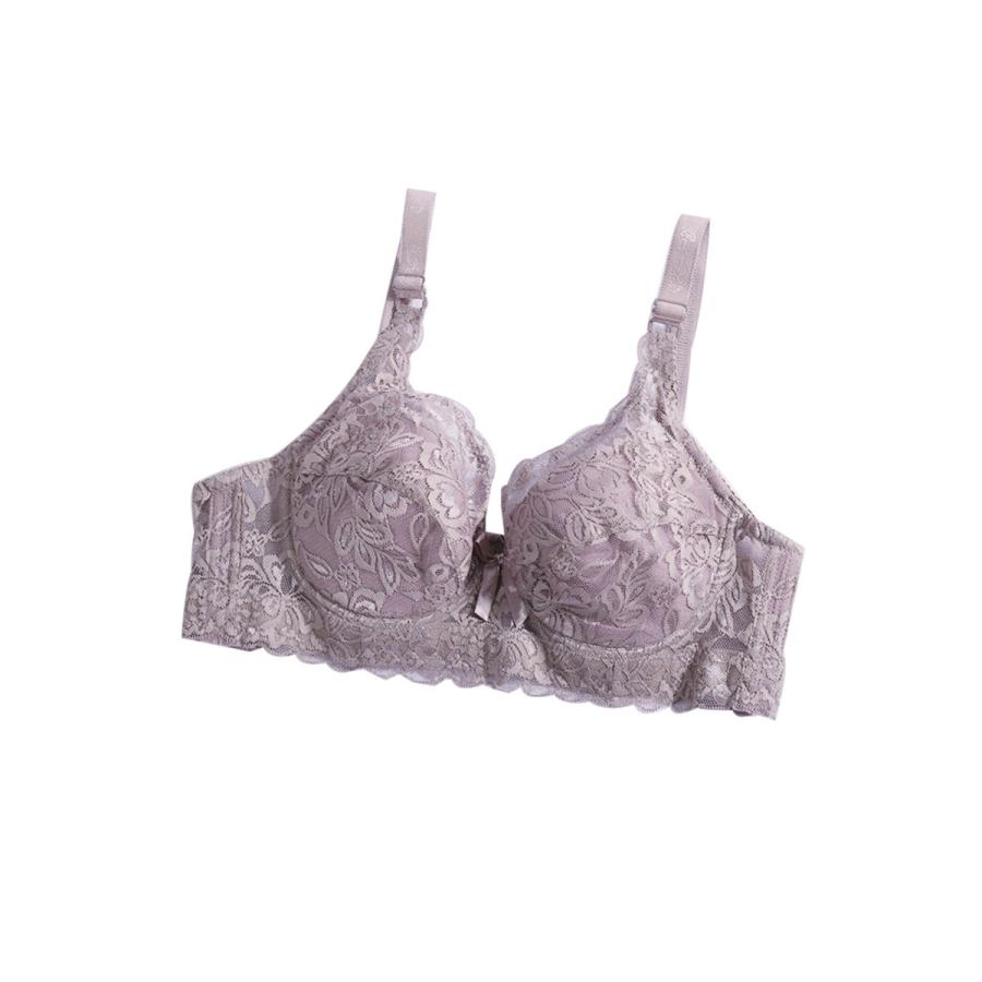 uxcell レディース ブラジャー ブラ フルカップ 花柄レース 通気性 アンダーワイヤー 44/100 = 95B/C プラム色 : ソウテン2号店 - 通販 - Yahoo!ショッピング