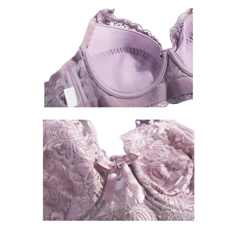 uxcell レディース ブラジャー ブラ フルカップ 花柄レース 通気性 アンダーワイヤー 44/100 = 95B/C プラム色 : ソウテン2号店 - 通販 - Yahoo!ショッピング