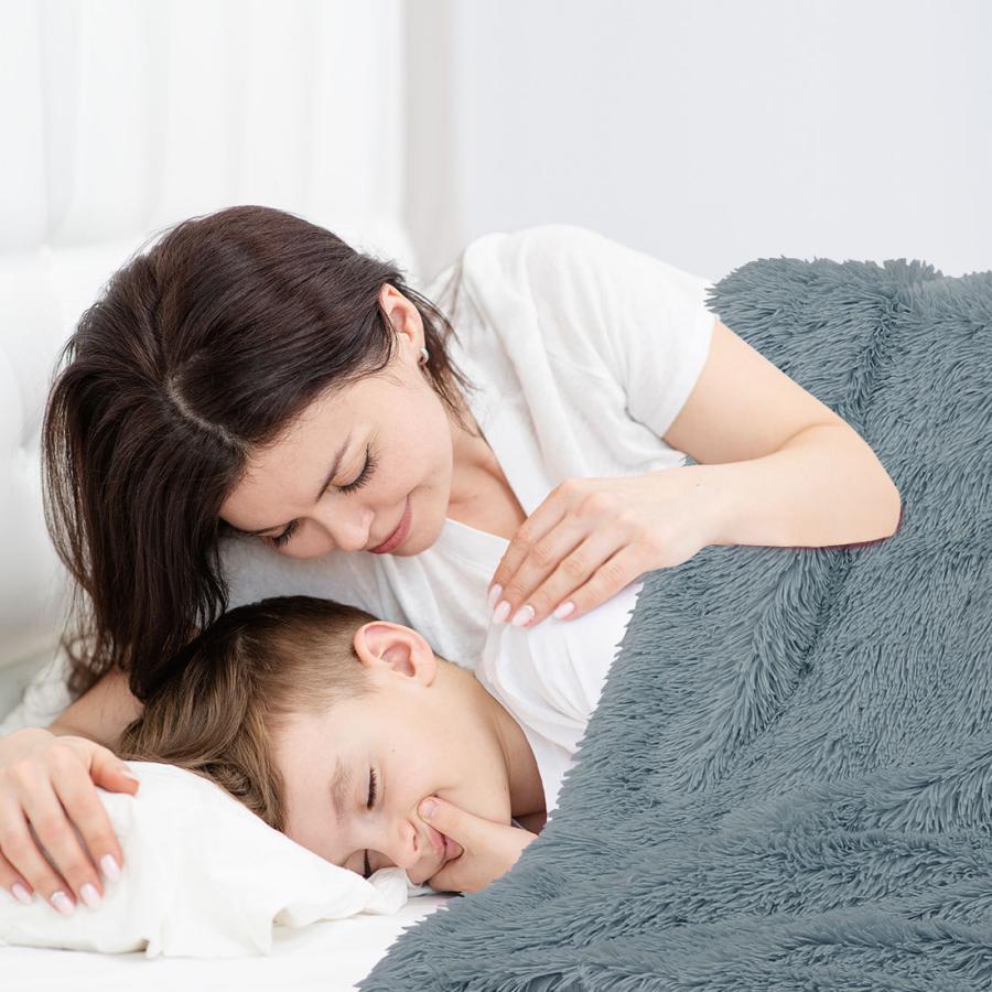 uxcell PiccoCasa シャギーフェイクファーブランケット ソファ ベッド用 フリースブランケット 淡い灰色 130 * 160cm : ソウテン2号店 - 通販 - Yahoo ...