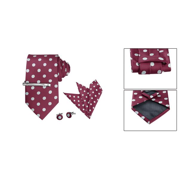 uxcell Allegra K ネクタイ カフス クリップ ポケットチーフ 4点セット 結婚式 メンズ ワインレッドホワイト Free Size : ソウテン2号店 - 通販 - Yahoo ...