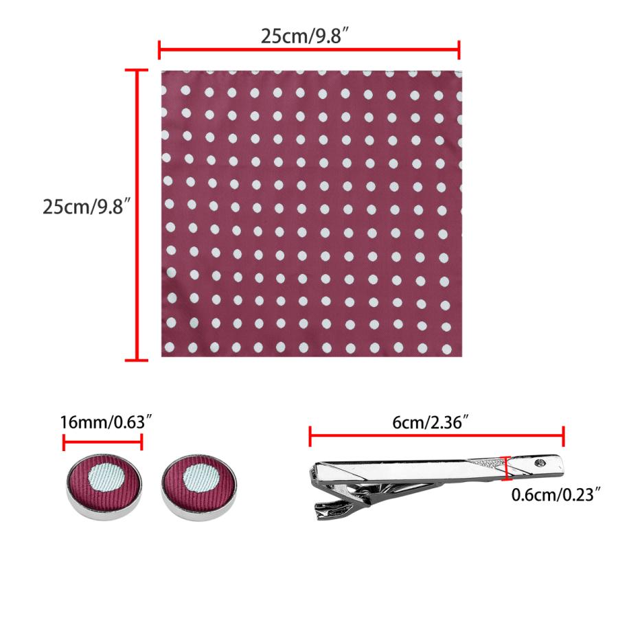 uxcell Allegra K ネクタイ カフス クリップ ポケットチーフ 4点セット 結婚式 メンズ ワインレッドホワイト Free Size : ソウテン2号店 - 通販 - Yahoo ...