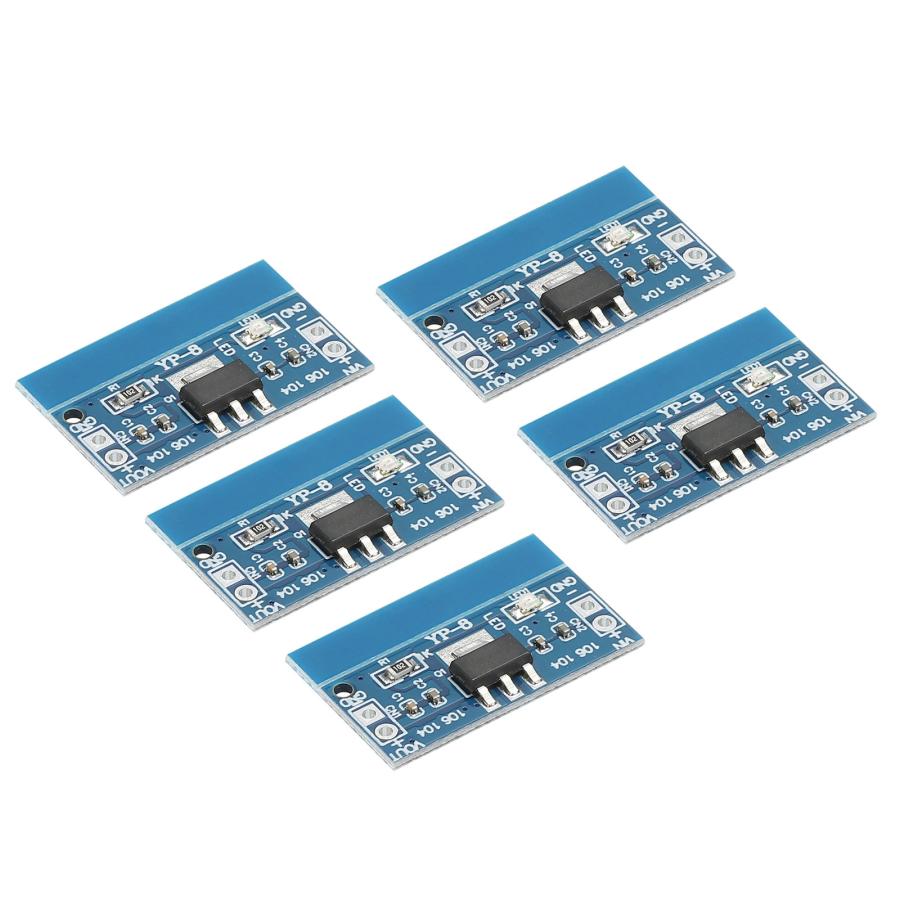 uxcell DC-DC降圧コンバータ ボルテージレギュレーター AMS1117 6.5-12V〜5V 0.8A ブルー 5個 ...