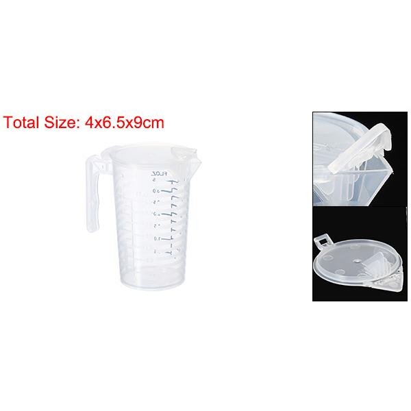 PATIKIL 目盛付きビーカー 100ml PP プラスチック 液体計量カップ 両面ブラック目盛り ハンドル蓋と注ぎ口付き ラボ キッチン 家庭用 : ソウテン2号店 - 通販 ...