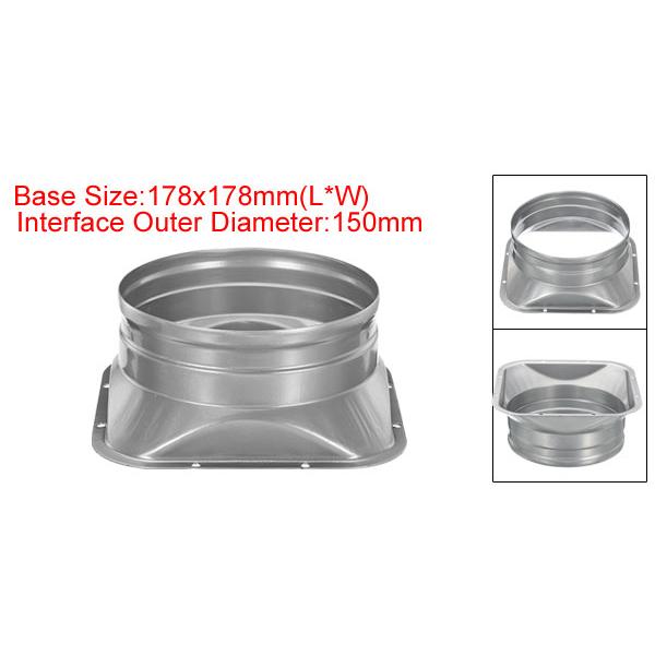 uxcell PATIKIL エアコン 150mm ダクトコネクタフランジ スクエア-ラウンドインターフェース換気エアダクト 加熱冷却換気 システム用 : ソウテン2号店 - 通販 ...