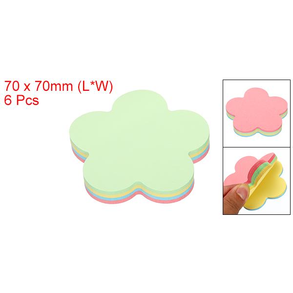 uxcell PATIKIL 70x70mm 花の形の付箋 6パッド かわいい セルフスティック メモパッド 明るい カラフル 100枚/パッド 4色 :a22101500ux0057:ソウ ...