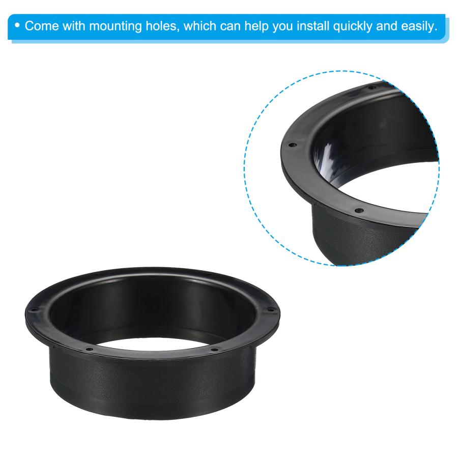 uxcell PATIKIL 150mm ダクトコネクタフランジ 2個 ABS ダクトエアフローチューブベントコネクタ HVAC ブラック :a22102500ux0314:ソウテン2号店 ...