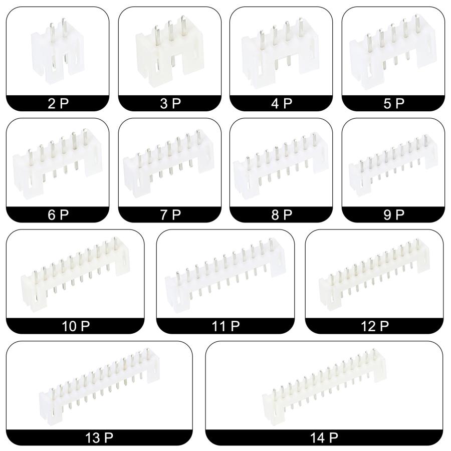 uxcell 2mmピッチコネクタキット 3ピン オスメスヘッダ 直角ピンソケットハウジングケーブルアダプタおよび圧着DIP 50セット :a22110800ux0049:ソウテン2号店 ...