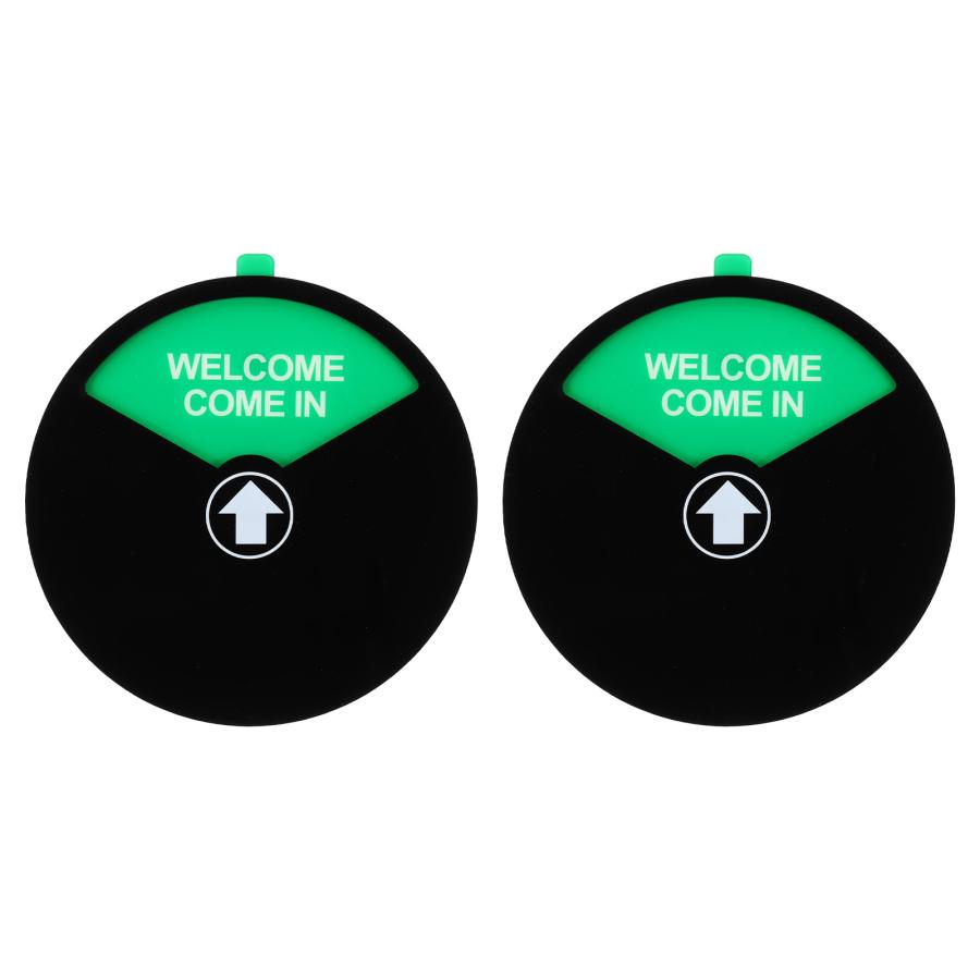 uxcell PATIKIL 15cm プライバシーサイン 2個 3つオプション ようこそ/外出中/会議中 ブラック : ソウテン2号店 ...