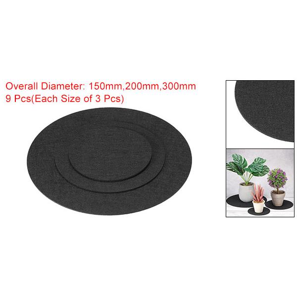 PATIKIL 植物コースター 150mm 200mm 300mm 9個 リバーシブル ラウンドフェルト 植木鉢ドリップパッドまっと ブラック : ソウテン2号店 - 通販 - Yahoo ...