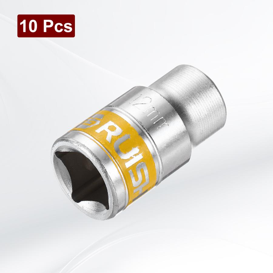 uxcell インパクトソケットレンチセット ラチェットレンチ 差込角12.7mm（1/2インチ）SQ 12mm 10点組 六角ソケット 6角ソケット : ソウテン2号店 - 通販 ...