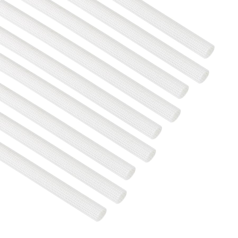 uxcell 耐熱ガラスチューブ グラスファイバースリーブ チューブホース ファイバーガラス PVC 105mm長 6mm内径 9個入り ...