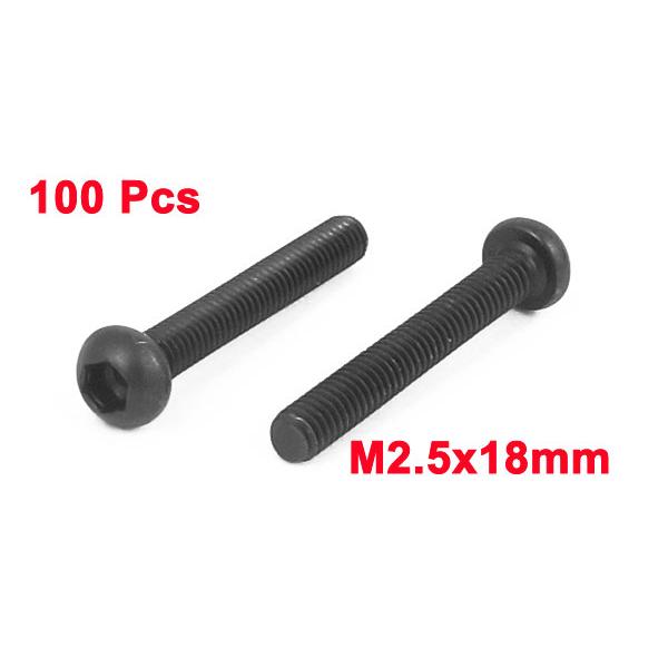 uxcell 六角穴付きボルト ソケットボタンヘッドスクリュー 六角ソケット M2.5x18mm 10.9合金鋼 100個入り :a15120300ux0222:ソウテン3号店 - 通販 ...